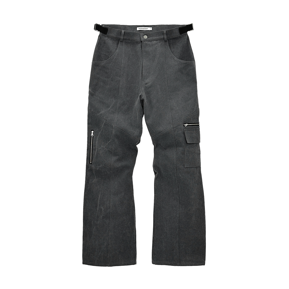 SLANTED CURVE TWILL PANTS (CHARCOAL) - OCO, 브랜드 편집샵 오씨오